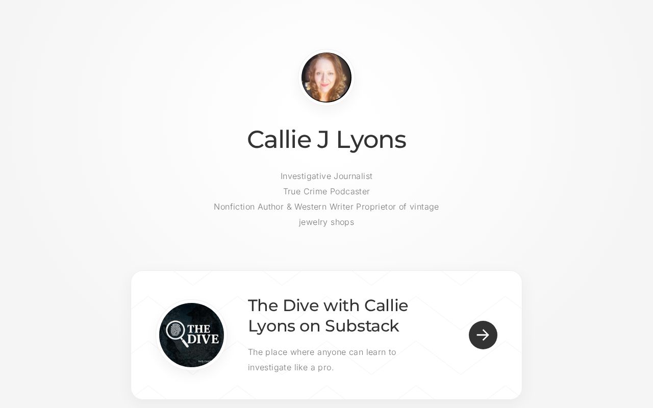 Callie Lyons - Investigative Journalist, Author